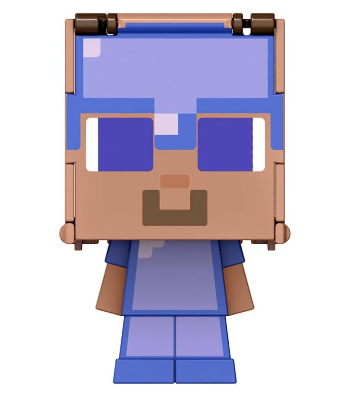 Minecraft Flippin' Figs - Steve Enchanted Armour & Steve 2-in-1